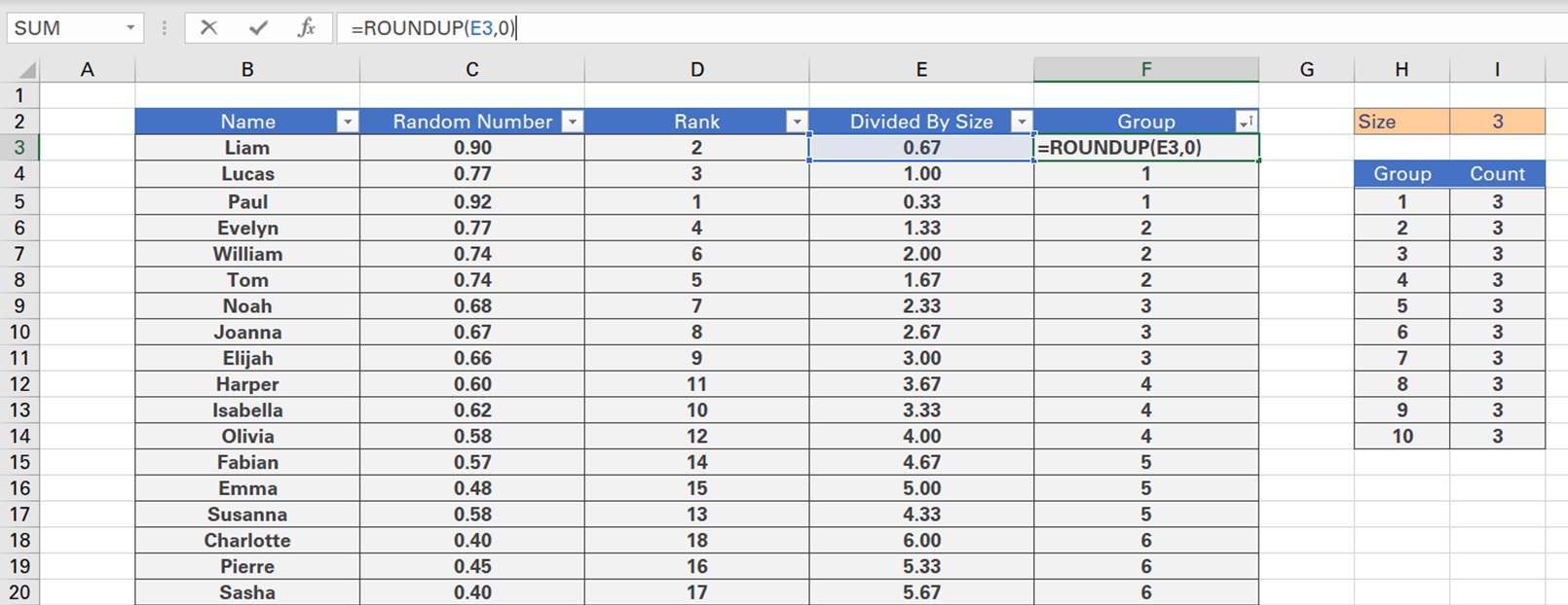 Randomly Assign Names To Groups - The ExcelHub Randomly Assign Names To Groups - The ExcelHub