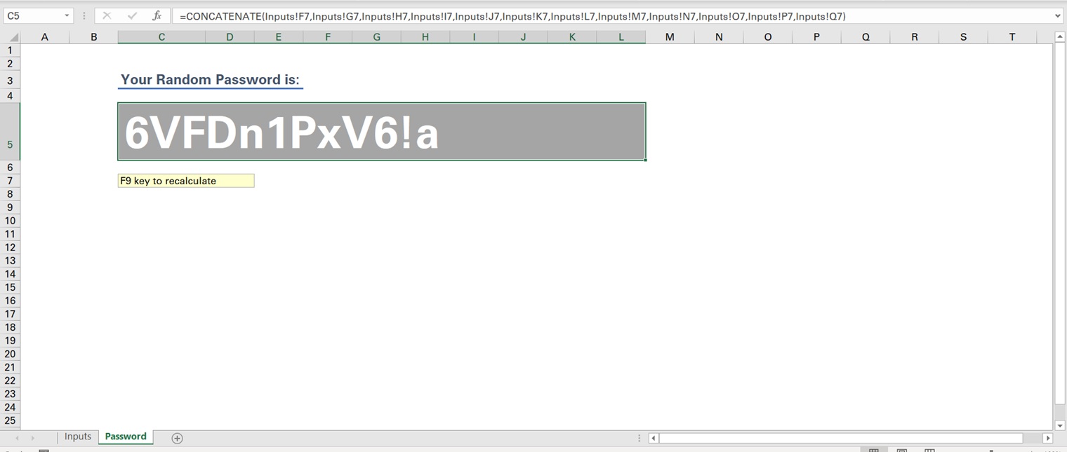 How To Generate Random Passwords Theexcelhub Master Excel With Expert Tutorials